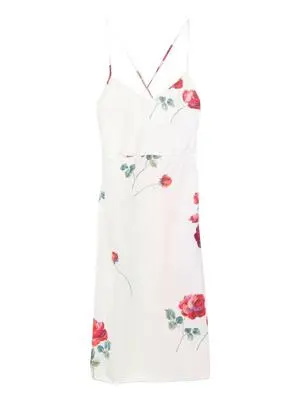 N°21 Floral Print Slip Dress - White