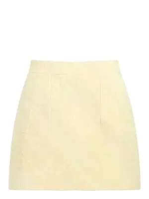 PATOU Mini Straight Skirt - Yellow