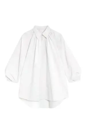 SEMICOUTURE Gathered-collar Shirt - White