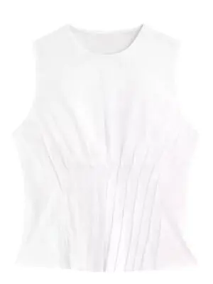 SEMICOUTURE Pleated Top - White