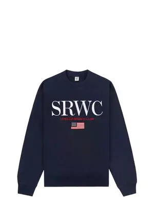 SPORTY & RICH Graphic Crewneck Sweatshirt - Blue
