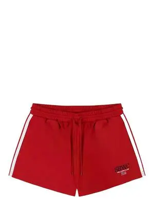 SPORTY & RICH Roller Stripe Shorts - Red