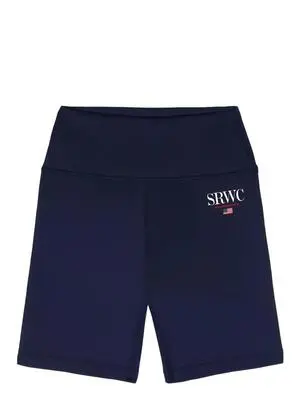 SPORTY & RICH High-waisted Logo Shorts - Blue