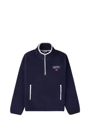 SPORTY & RICH Zip Fleece Jacket - Blue