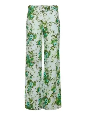Cara Cara Floral-pattern Wide Leg Trousers - White