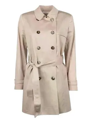 Marella Emme Double-breasted Coat - Neutrals