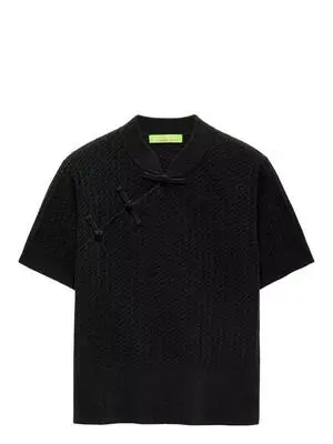 Shanghai Tang Qipao Knitted Top - Black