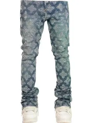 GUAPI Crystal-embellished Jeans - Blue