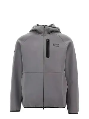 Emporio Armani Hooded Zip-up Hoodie - Grey