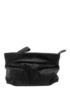 VIC MATIE Leather Travel Zip Shoulder Bag - Black