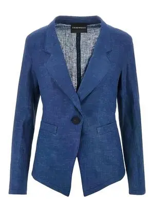 Emporio Armani Single-breasted Blazer - Blue