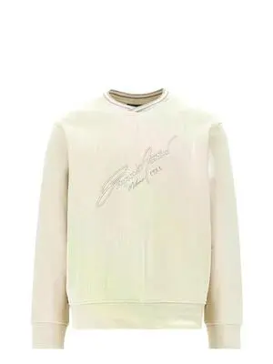Emporio Armani Logo-embroidered Sweatshirt - Neutrals