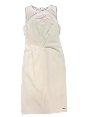 Calvin Klein Draped Sleeveless Dress - Neutrals