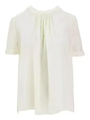Emporio Armani Pleated-front Blouse - Neutrals