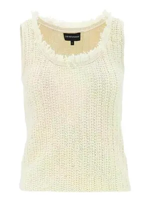 Emporio Armani Knitted Sleeveless Tank Top - Neutrals