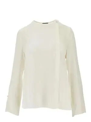 Emporio Armani Georgette Button Blouse - White