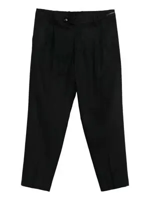 MICHAEL COAL Stewart Pleated Trousers - Black