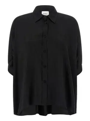 NUDE Batwing-sleeve Shirt - Black