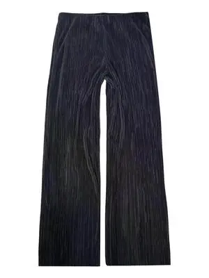 Calvin Klein Pleated Wide Leg Trousers - Black