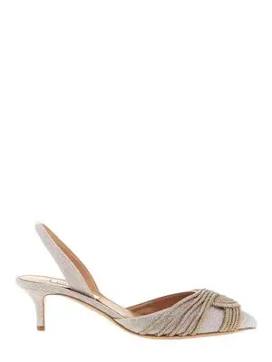 AQUAZZURA Gatsby Slingback Pumps - Neutrals