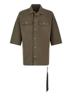 Rick Owens Magnum Tommy Front Button Pockets Shirt - Grey