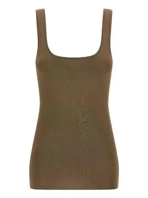 ENTIRE STUDIOS Square-neck Top - Brown