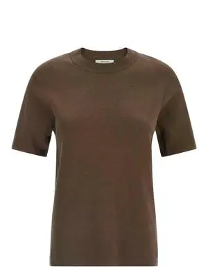 ENTIRE STUDIOS Mercerized Crew Neck T-shirt - Brown