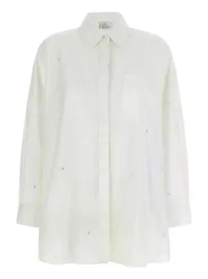 Giuseppe Di Morabito Crystal-appliqué Shirt - White
