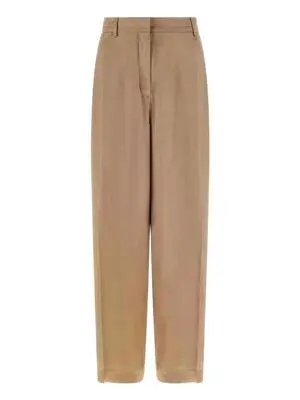 Fabiana Filippi Wide Leg Pleated Trousers - Neutrals