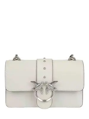 Pinko Love Bag One Stud Detail Leather Shoulder Bag - White