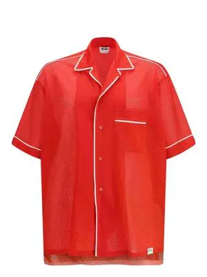 Moschino Contrast-piping Pocket Shirt - Red