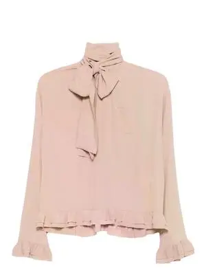 N°21 Bow Ruffled Shirt - Pink