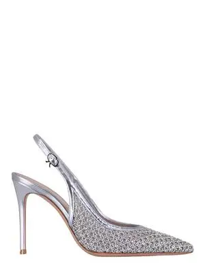 GIANVITO ROSSI Nikki Pointed-toe Pumps - Grey