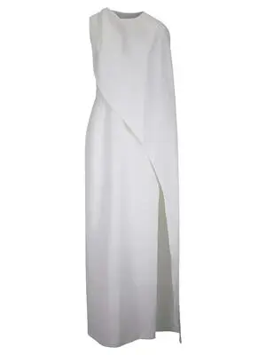 Carolina Herrera Draped Asymmetric Dress - White