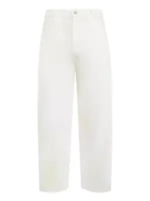 Studio Nicholson Logo-patch Straight Leg Jeans - White