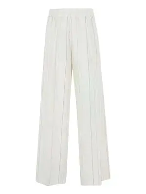 SEMICOUTURE Pinstripe Trousers - White