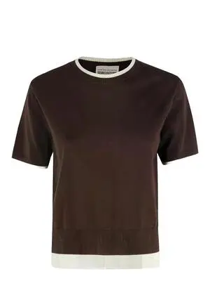 SEMICOUTURE Leya T-shirt - Brown