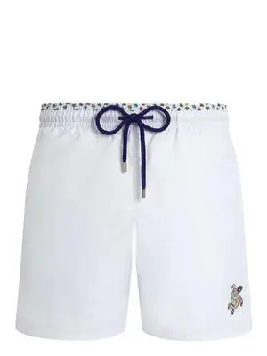 Vilebrequin Bicolor Micro Ronde Des Tortues Swim Shorts - White