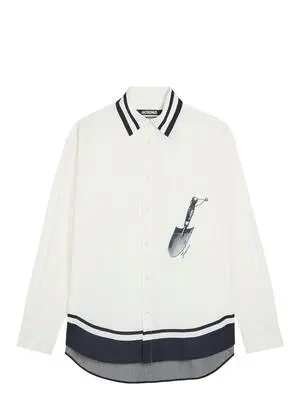 Jacquemus La Chemise Camargue Striped Cotton Shirt - Blue