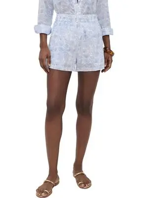 MAREA Ava Seashell Print Shorts - Blue Seashell