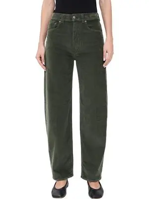 Madewell Teamkit Cord Balloon Pants - Graphite Green