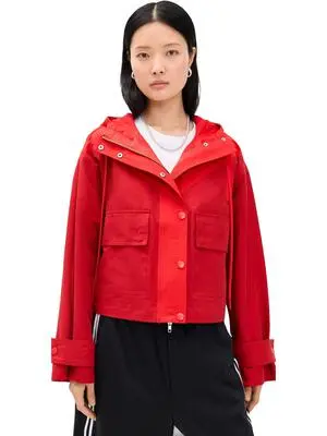 Staud Alta Hooded Jacket - Cardinal