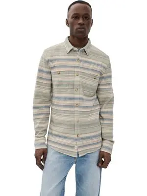 Marine Layer Pacifica Stretch Twill Jacket - Blue/green Baja Stripe