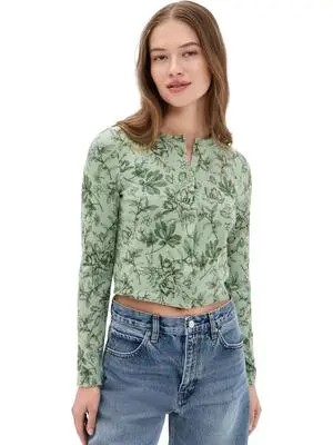 Alice + Olivia Dollie Floral Print Cardigan - Mystic Garden Sage