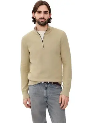 Rag & Bone Caden Quarter Zip Pullover - Taupe
