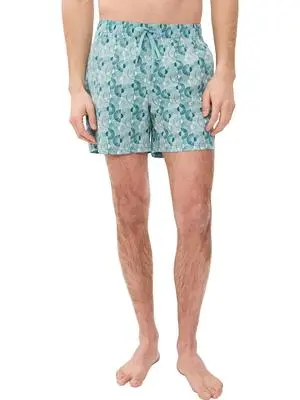 FAIR HARBOR The Bungalow Swim Trunks 5 - Bay Blue Sunburst