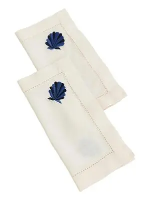 Carolina K Shell Napkins Set - Gardenia