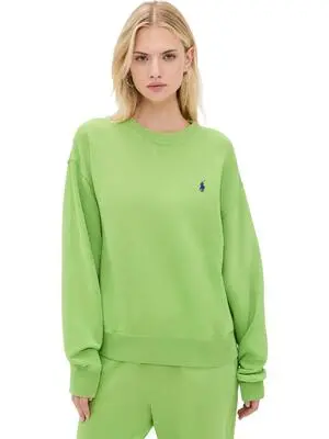 Polo Ralph Lauren Island Fleece Knit Crewneck Sweater - Parakeet Green