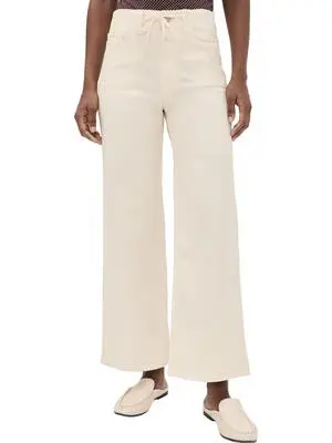 Paige Ari Utility Wide Leg Jeans - Quartz Sand