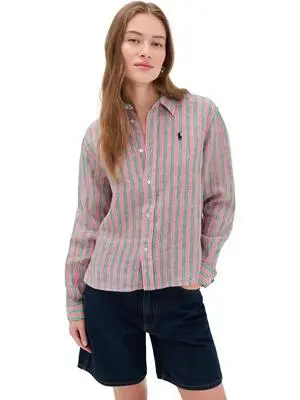 POLO RALPH LAUREN Long Sleeve Linen Button-Down